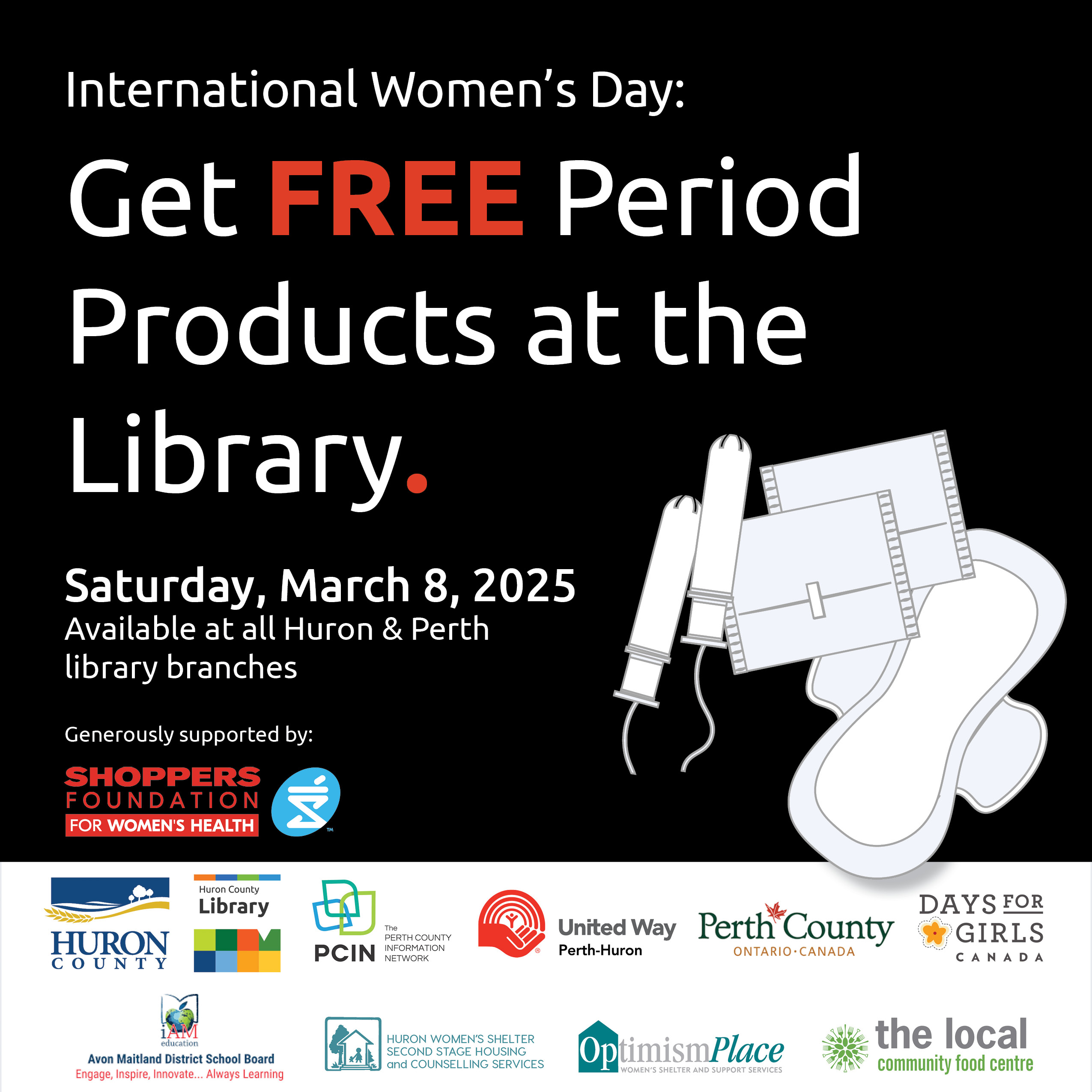 Huron-Perth Period Poverty Task Force Providing Free Period Products at ...